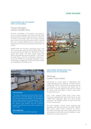 VACON NXP Grid Converter - Cleaner power for ports and ships | PDF