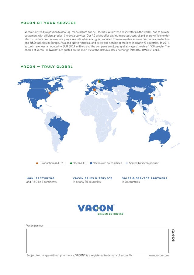 VACON 100X & VACON 20X | PDF