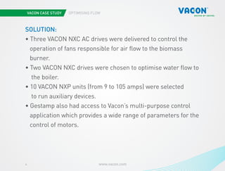 Vacon case study. Optimized flow at Gestamp Biomass in Spain | PDF | Business | Business and Finance