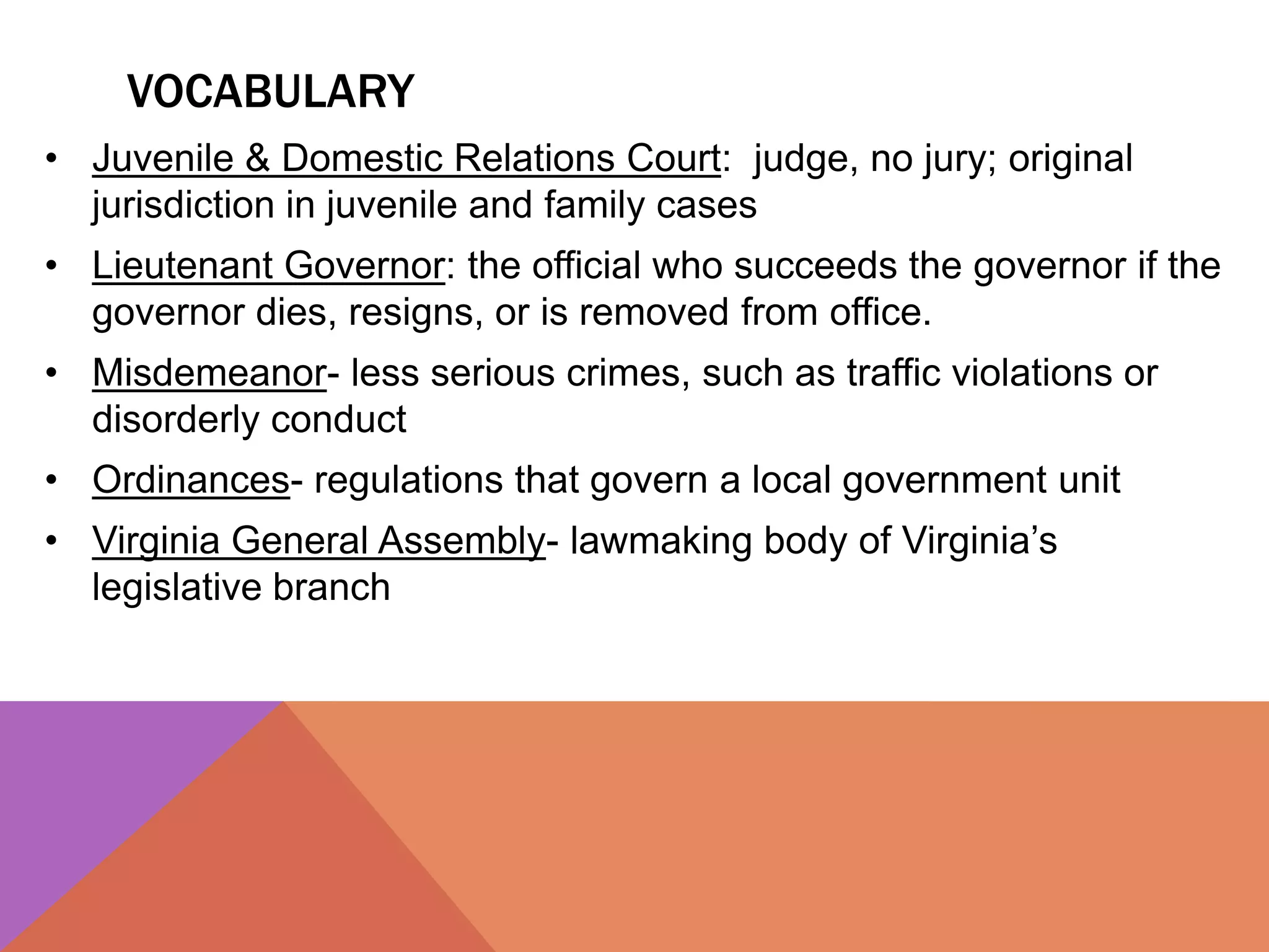 Va constitution & overview of state govts | PPTX