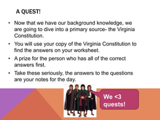 Va constitution & overview of state govts | PPTX