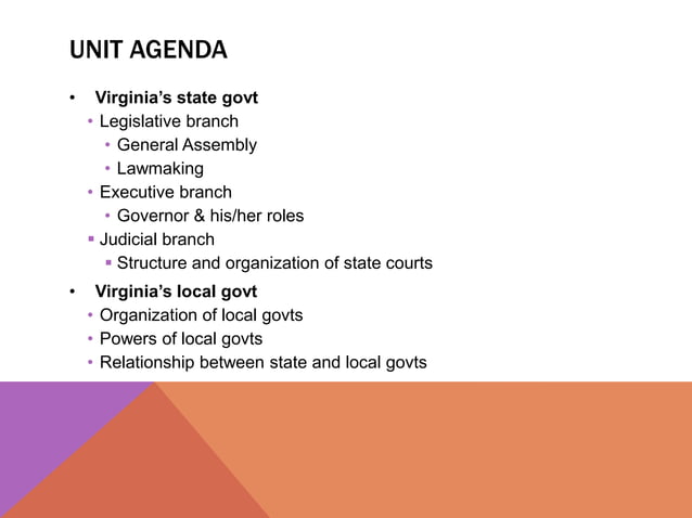 Va constitution & overview of state govts | PPTX | Education industry ...