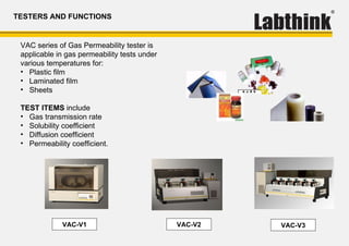 Labthink Gas Permeation Tester | PPT