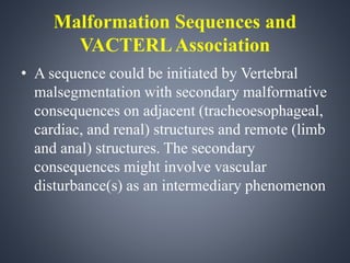 Vacterl association: embryology and recognition | PPTX
