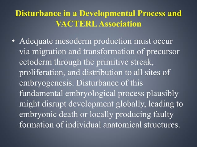 Vacterl association: embryology and recognition | PPTX | Genetics | Science