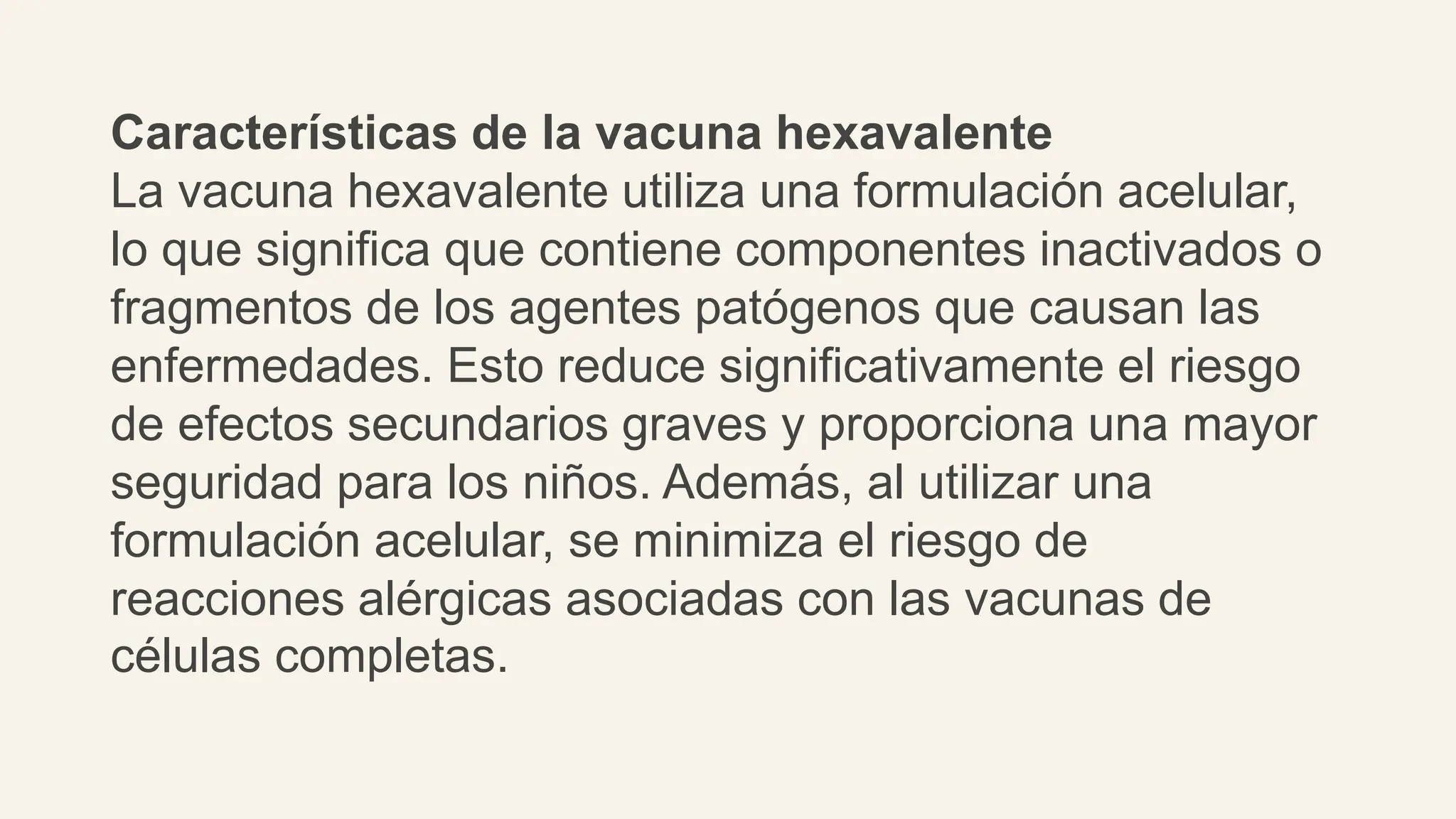 Vacuna hexavalente pediatría, quinto año | PPTX