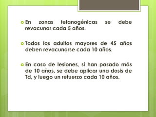 Vacuna toxoides tetánico y diftérico (td) | PPTX