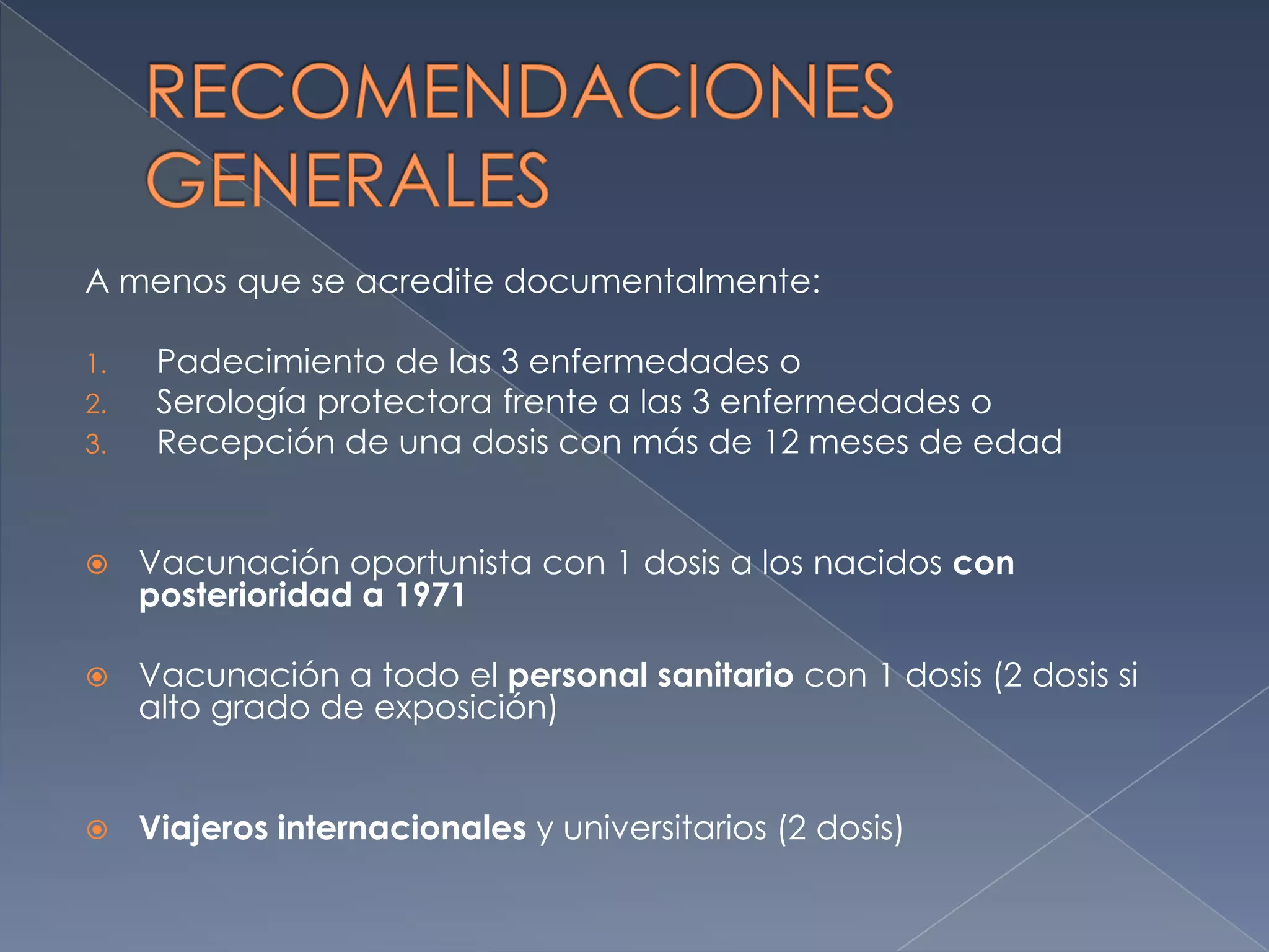 Vacuna triple vírica en el adulto | PPTX