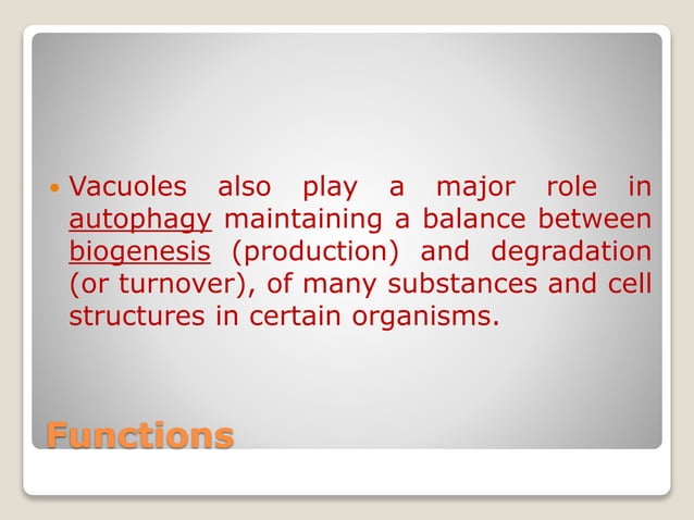 Vacuole | PPTX | Biological Sciences | Science