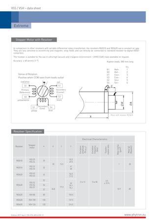 Двигатели серии VSS / VSH диаметр 19-125мм Phytron | PDF