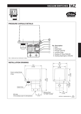 Vacuum Switch MZ Series | PDF