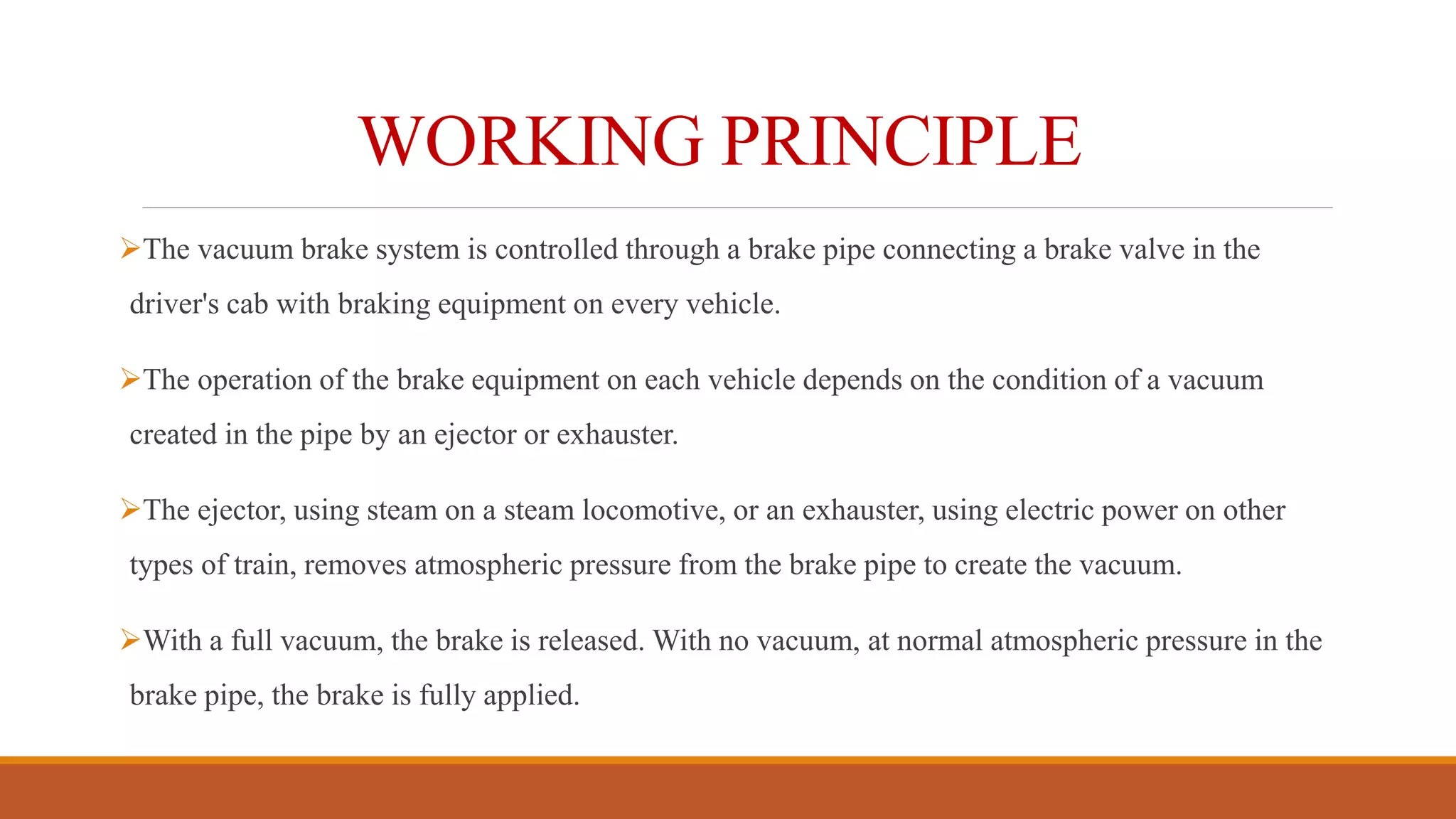 Vacuum braking system | PPTX