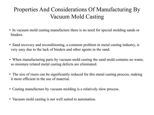 Vacuum casting rp systems | PPTX | Technology & Computing