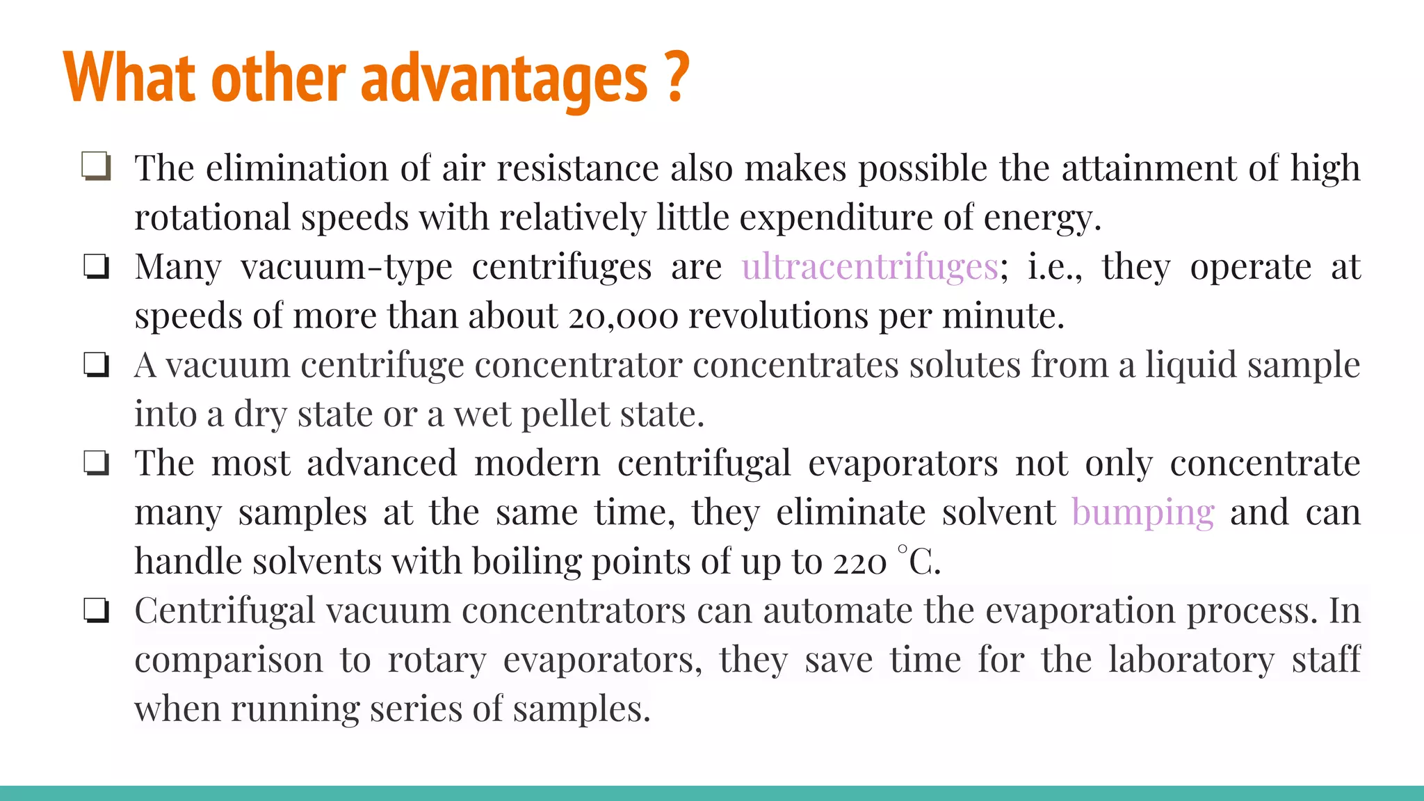 Vacuum centrifuge/concentrators | PPTX