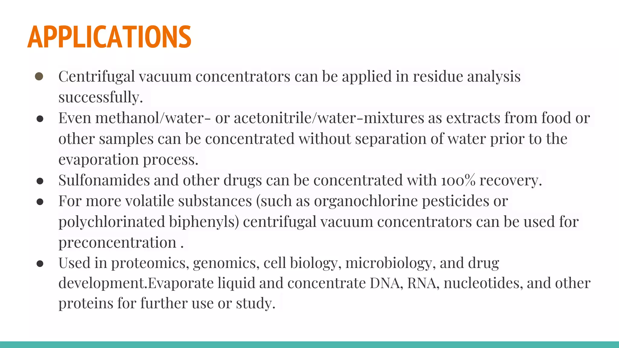 Vacuum centrifuge/concentrators | PPTX
