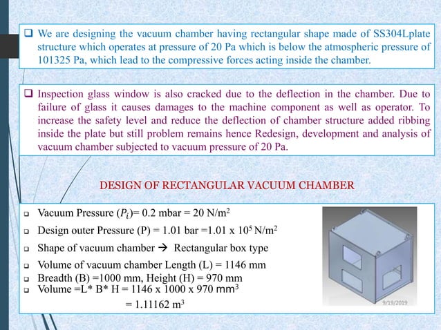 Vacuum chamber design | PPTX | Physics | Science