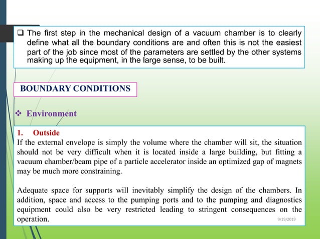 Vacuum chamber design | PPTX | Physics | Science