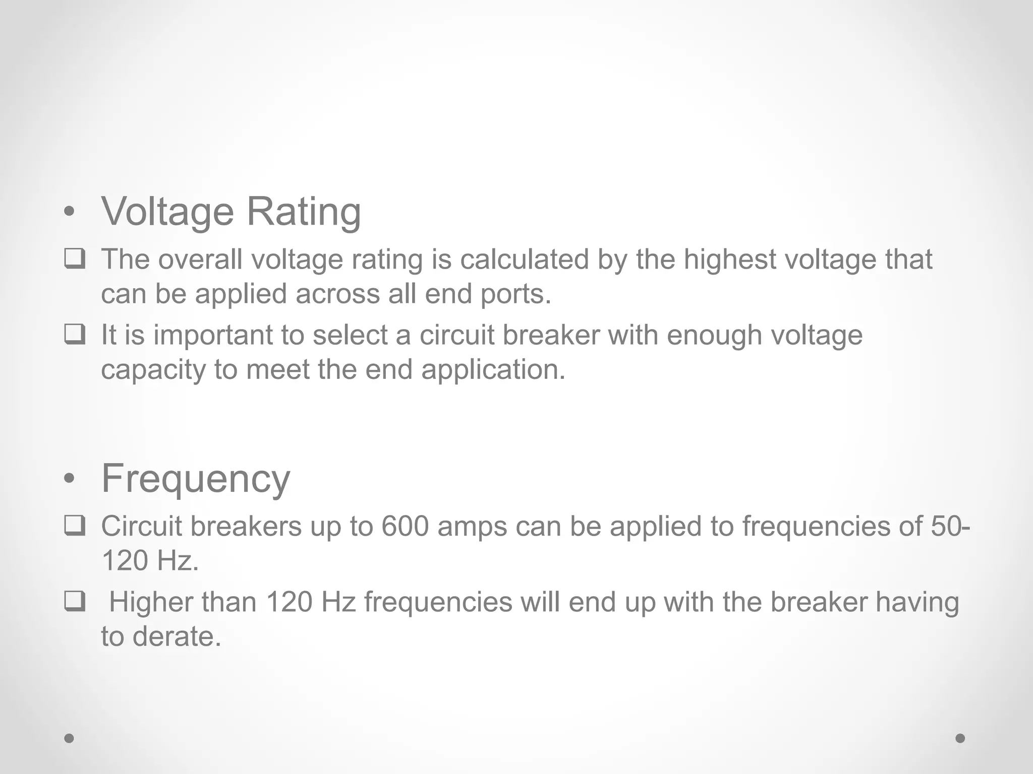 Vacuum circuit breaker selection of circuit breakers | PPTX