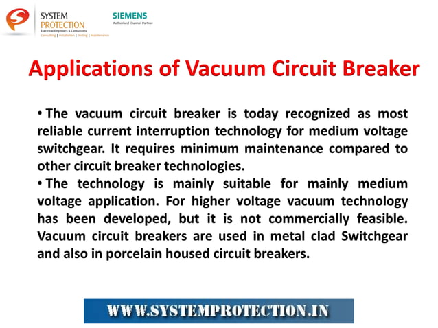 Vacuum Circuit Breaker (VCB) Working and Applications | Uses Of VCB ...