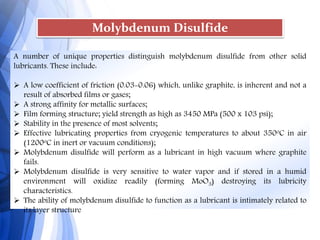 Vacuum compatible lubricants | PPTX