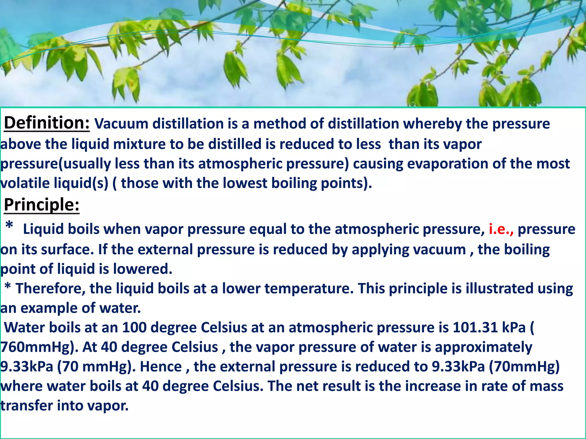 Vacuum distillation | PPTX