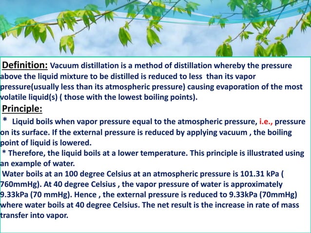 Vacuum distillation | PPTX