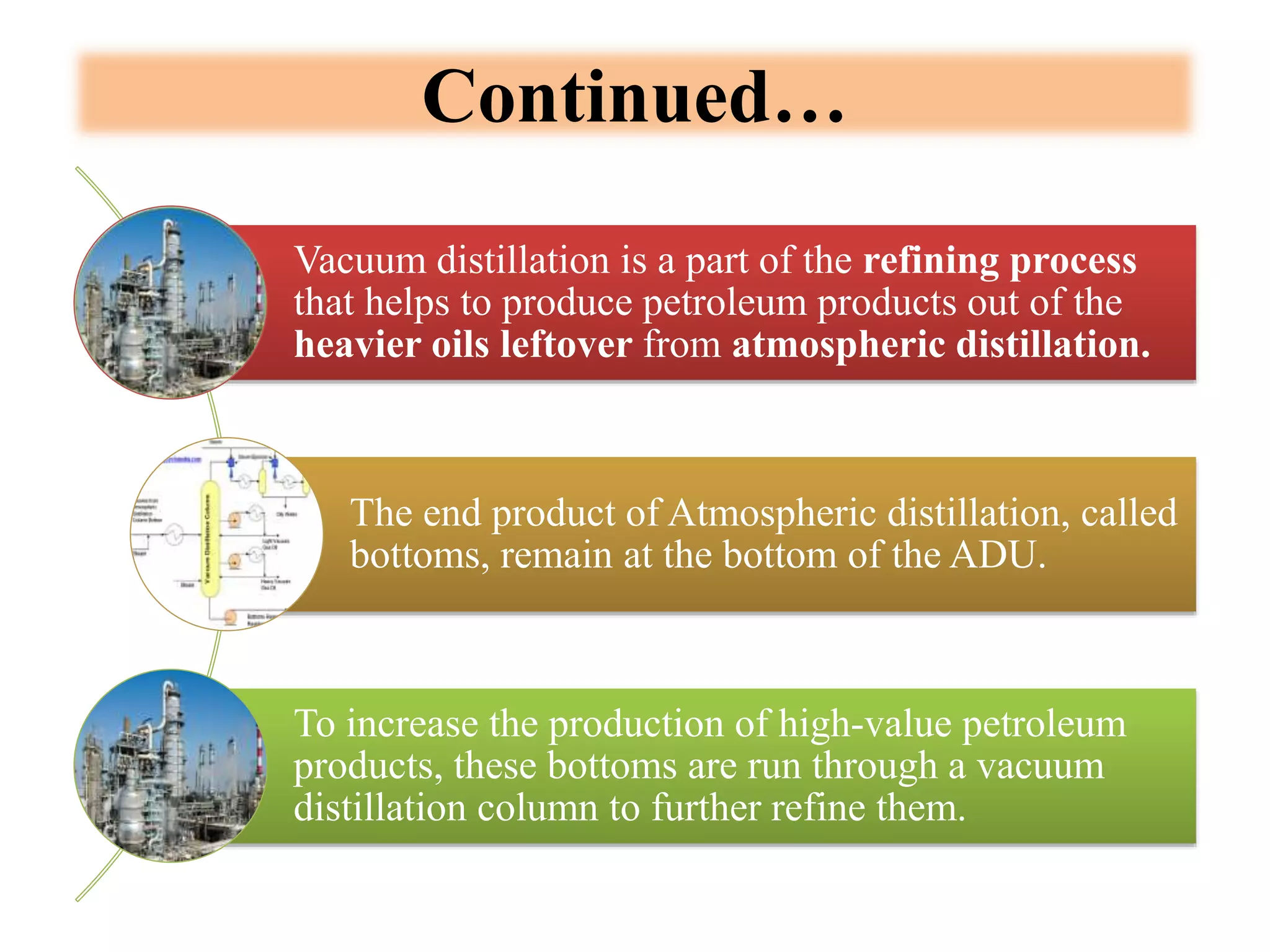 role of Vacuum distillation in refinery | PPTX