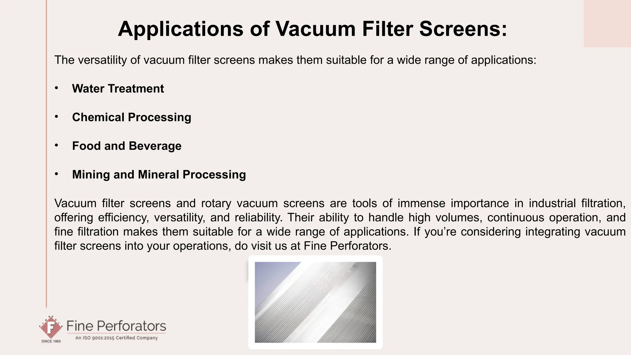Vacuum Filter Screens Unveiled: Key Features and Benefits for the ...