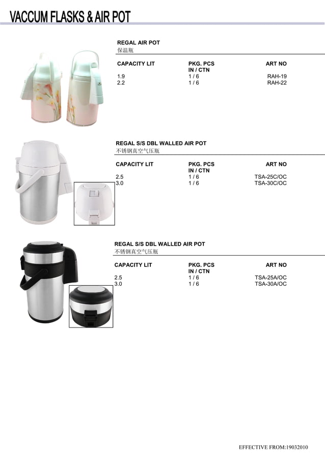 VACUUM FLASK & AIR POT | PDF