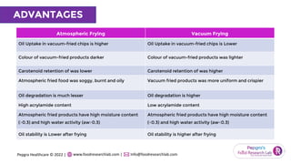 Vacuum Frying - Working and Benefits | FoodResearchLab | PDF