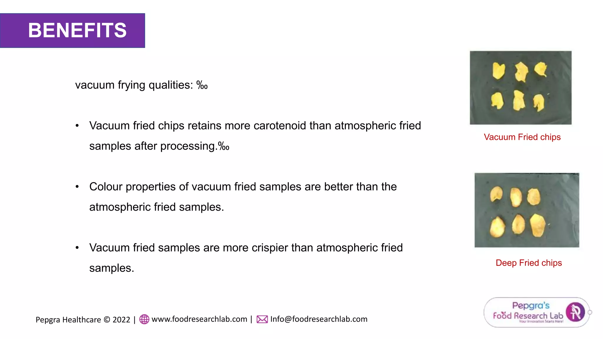 Vacuum frying - FoodResearchLab | PPTX