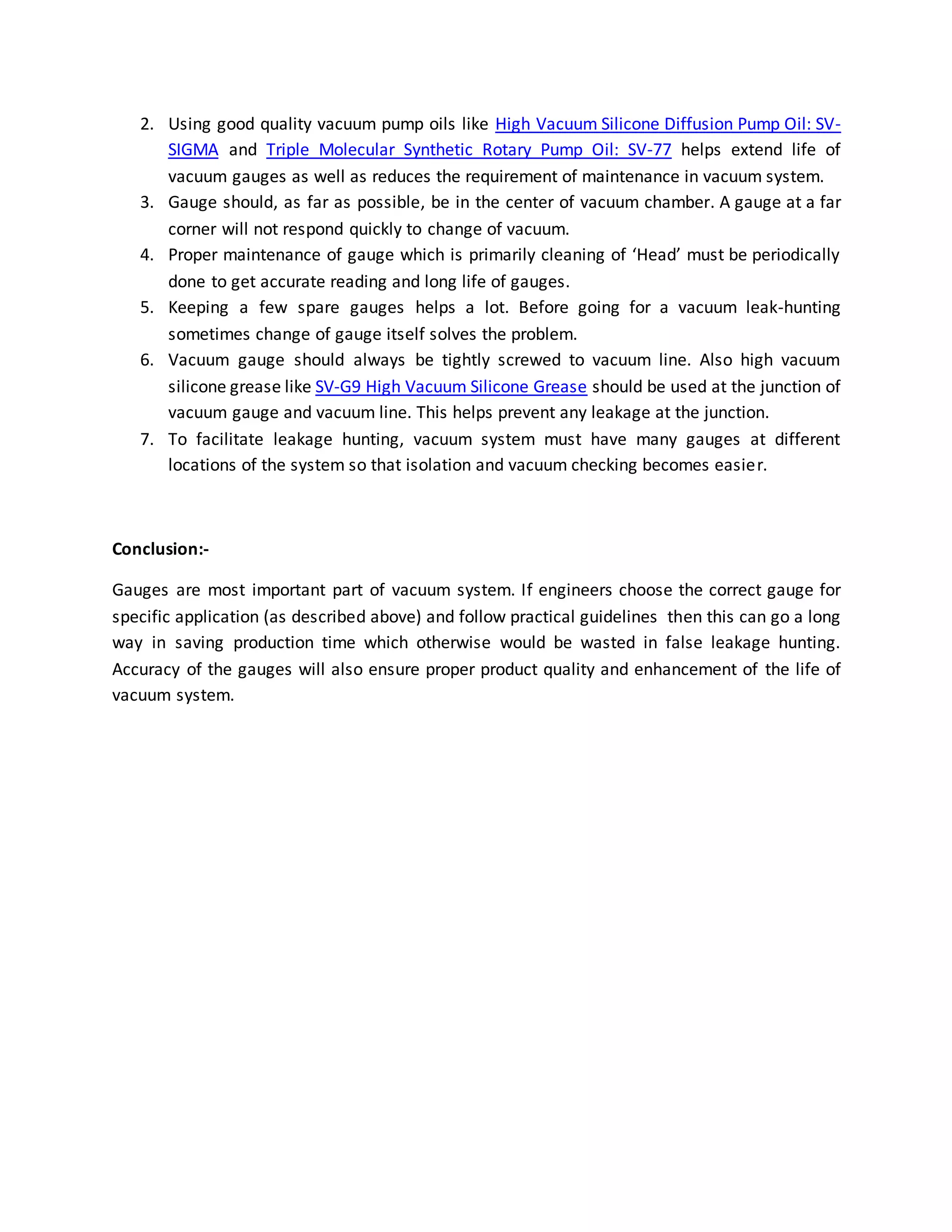 Vacuum Gauges Explained | DOCX