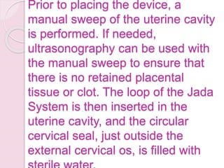 Vacuum induced uterine tamponade device for postpartum hemorrhage | PPTX