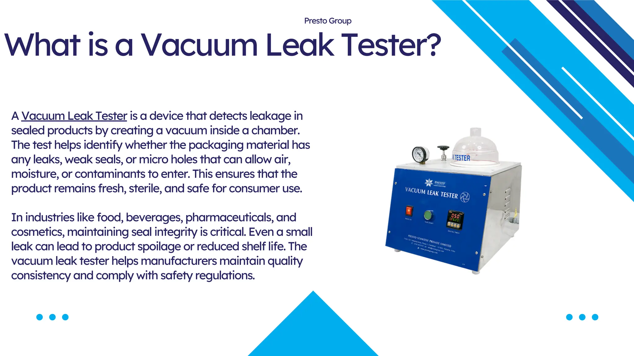 Vacuum Leak Tester: Ensuring Perfect Seals in Packaging | PDF