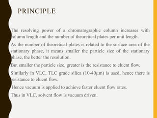 VACUUM LIQUID CHROMATOGRAPHY(VLC).pptx | Chemistry | Science