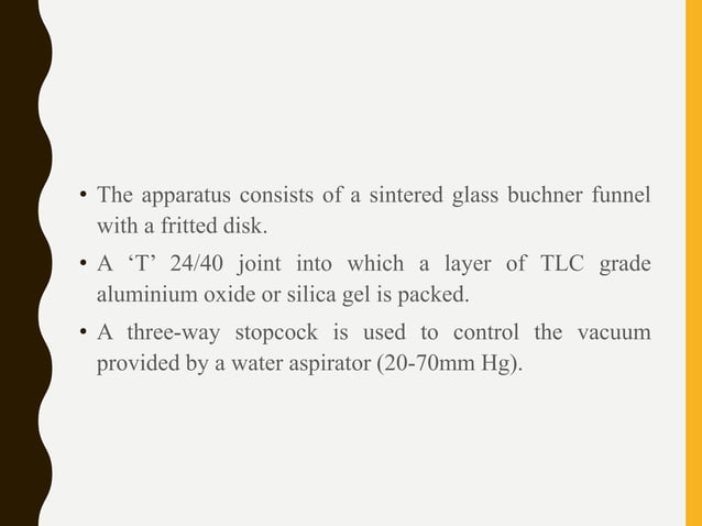 VACUUM LIQUID CHROMATOGRAPHY(VLC).pptx | Chemistry | Science