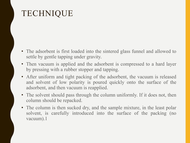 VACUUM LIQUID CHROMATOGRAPHY(VLC).pptx | Chemistry | Science