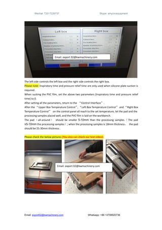 Vacuum membrane press machine's manual | PDF