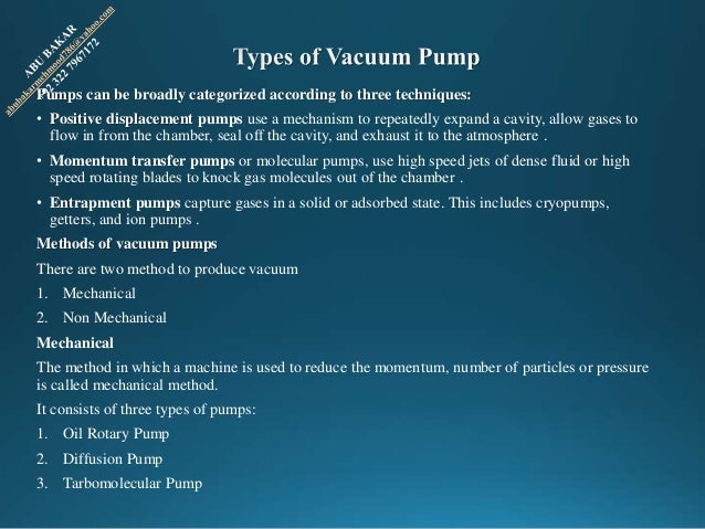 VACUUM PUMPS AND ITS TYPES.pptx