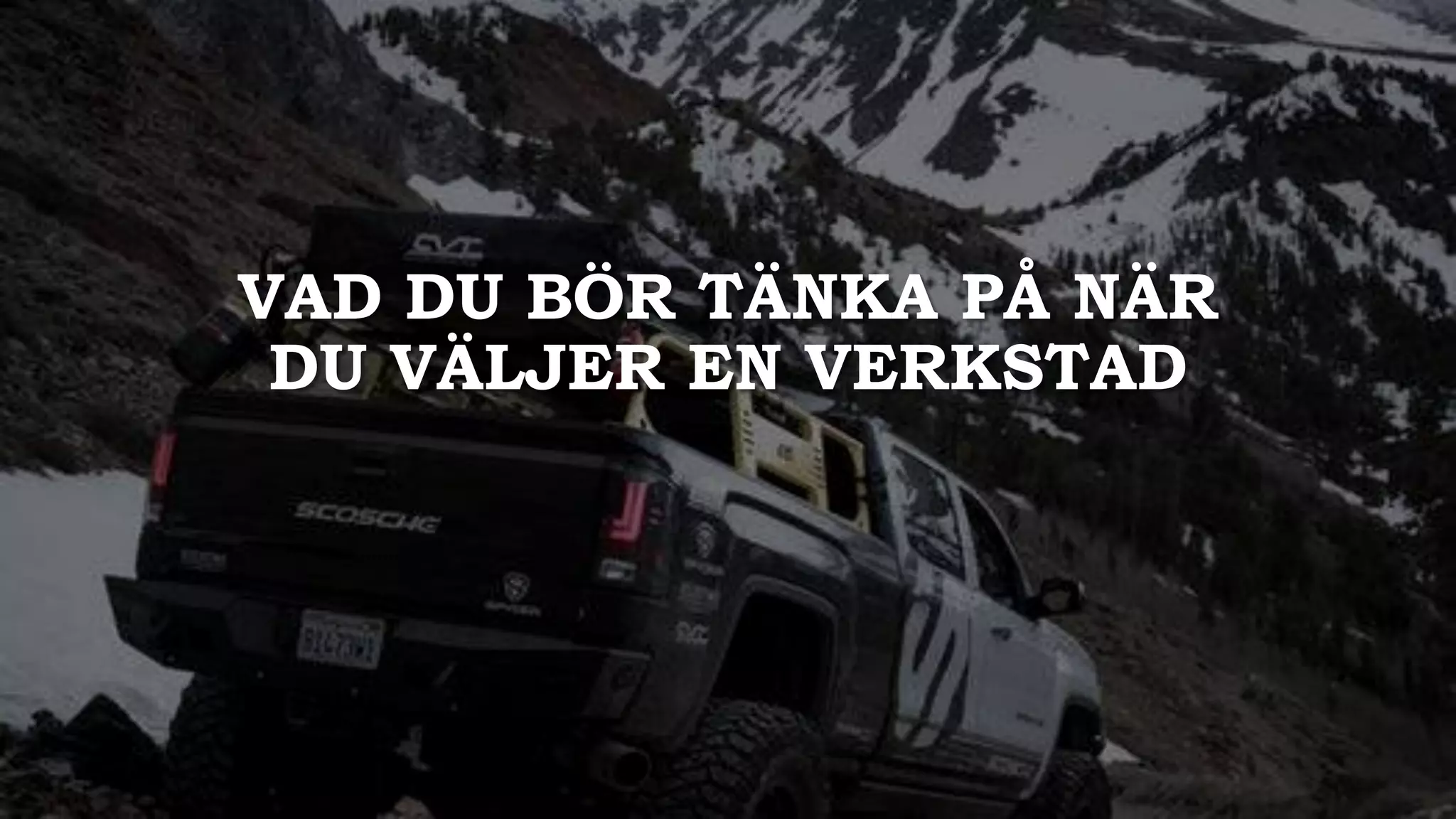 Vad du bor tanka pa nar du valjer en verkstad | PPT