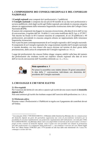 Vademecum elezioni Ordine Gionalisti 2021 | PDF