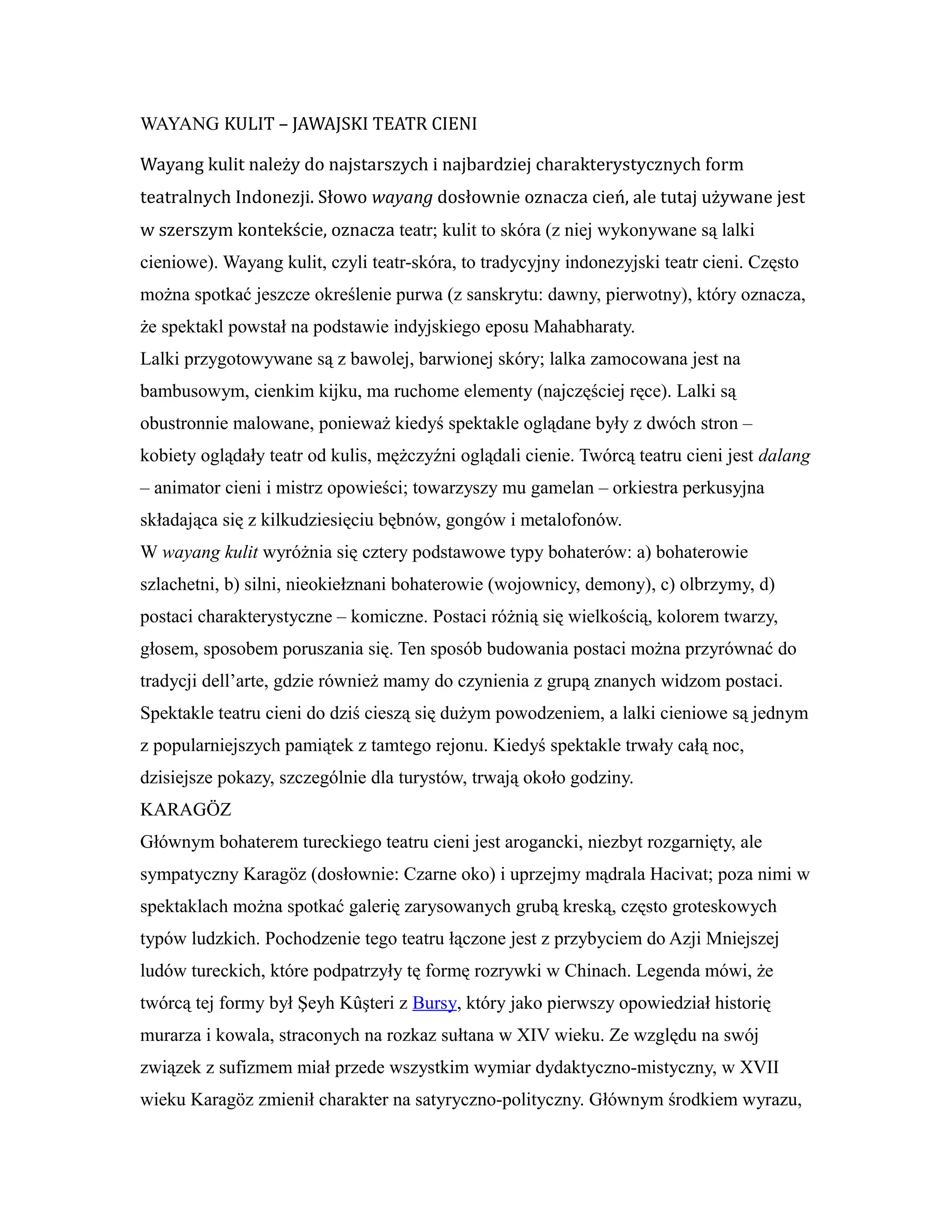 Vademecum teatru cieni | DOC