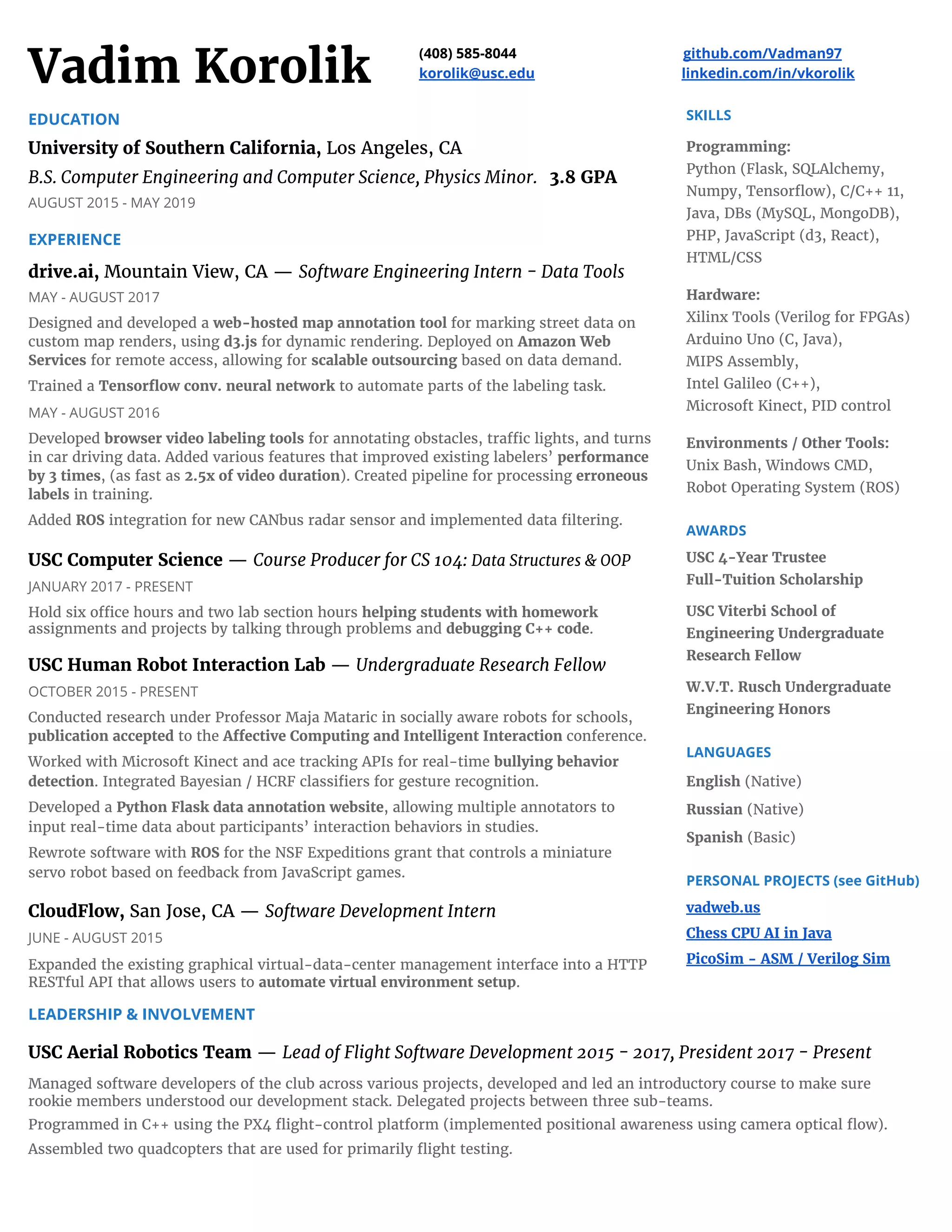 Vadim Korolik Resume | PDF