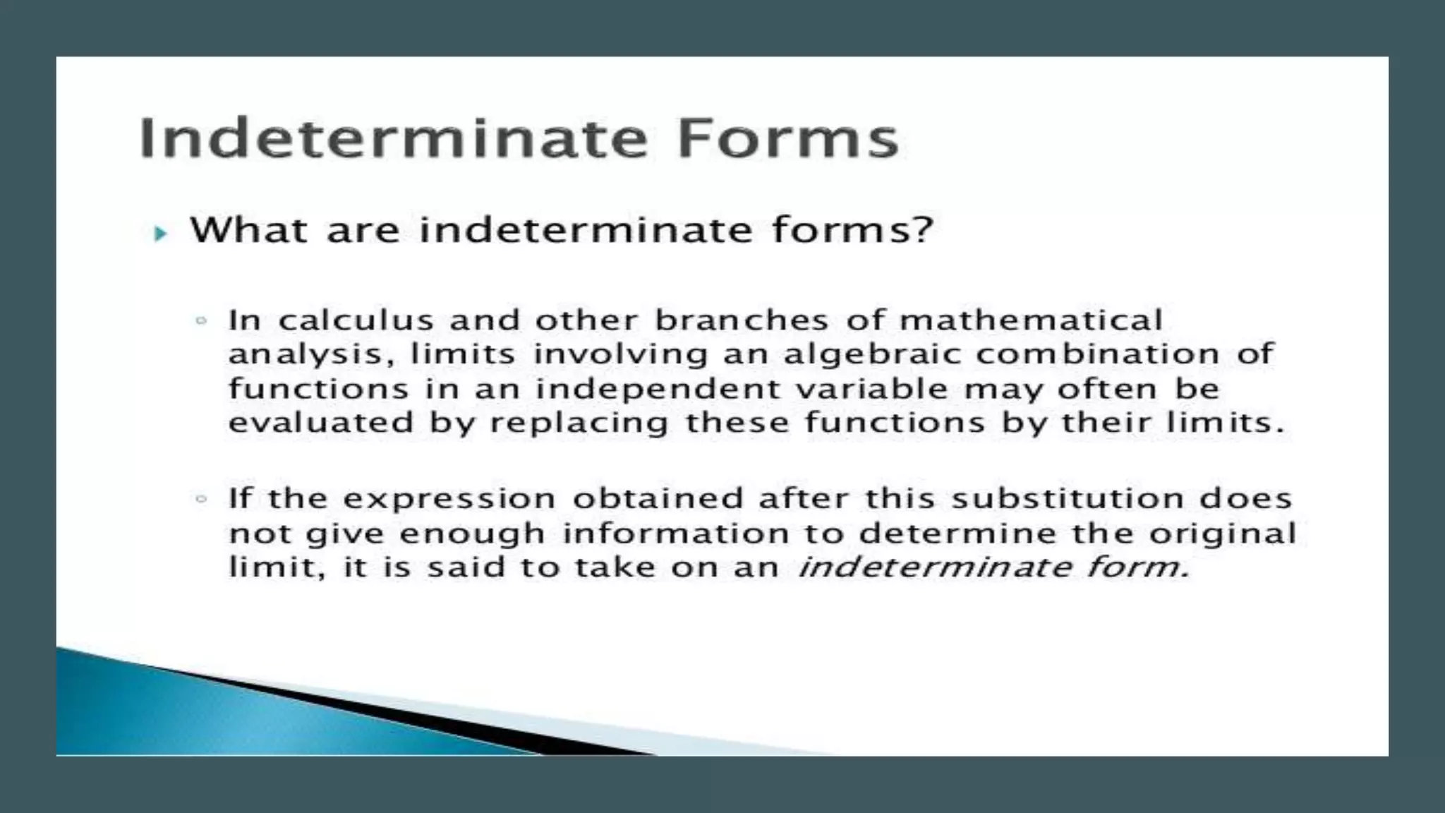 Indeterminate forms | PPT