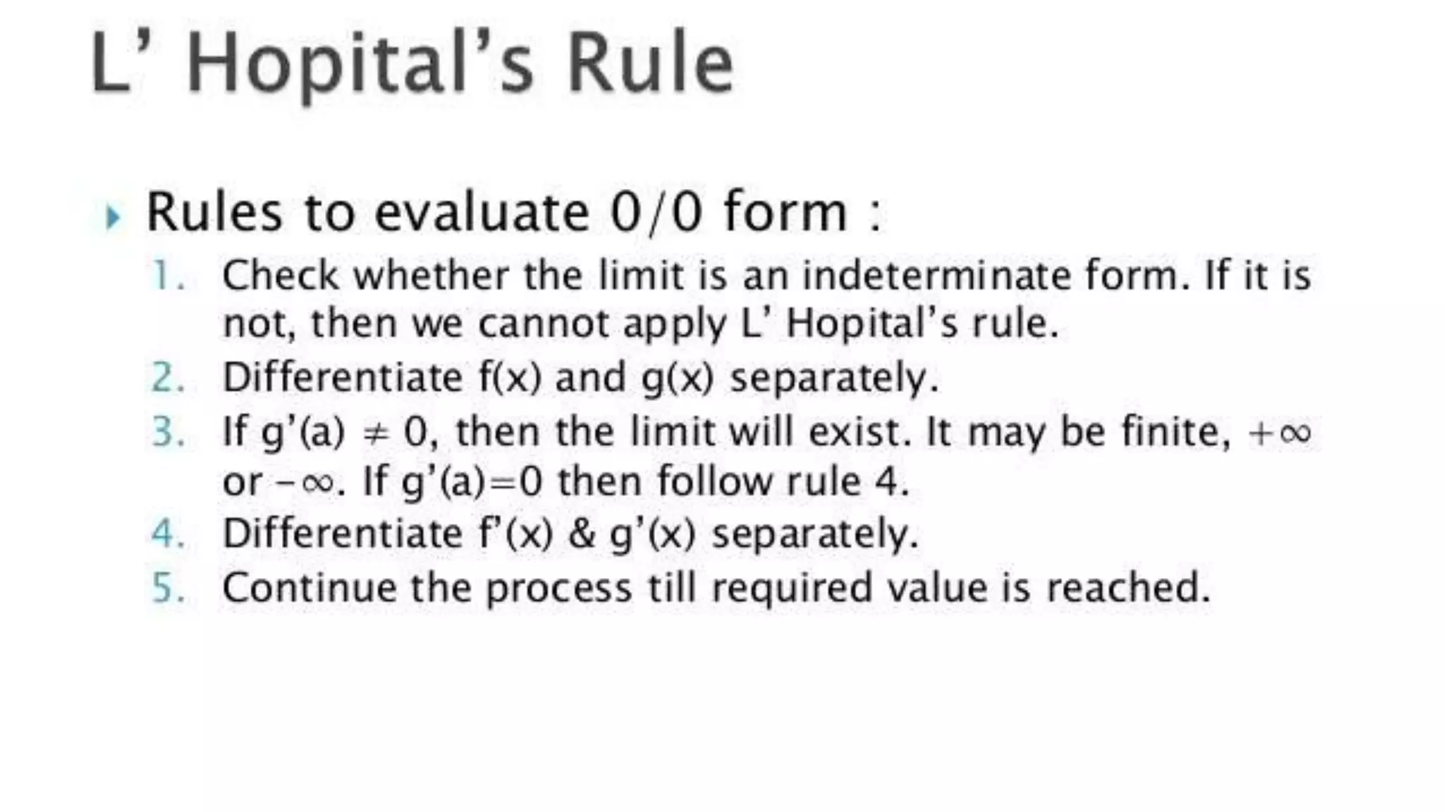 Indeterminate forms | PPT