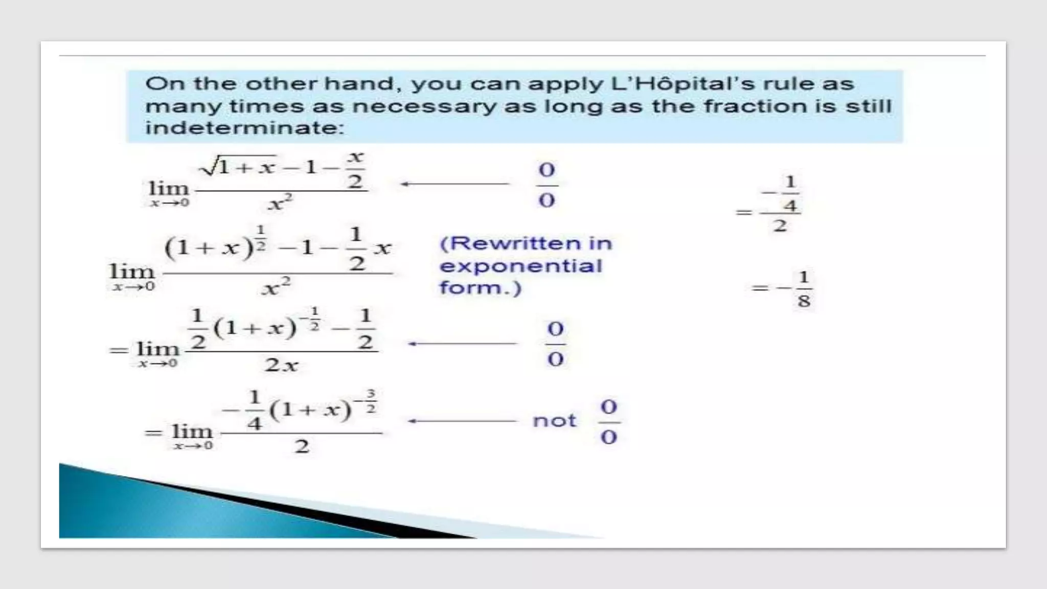 Indeterminate forms | PPT