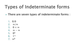 Indeterminate forms | PPT