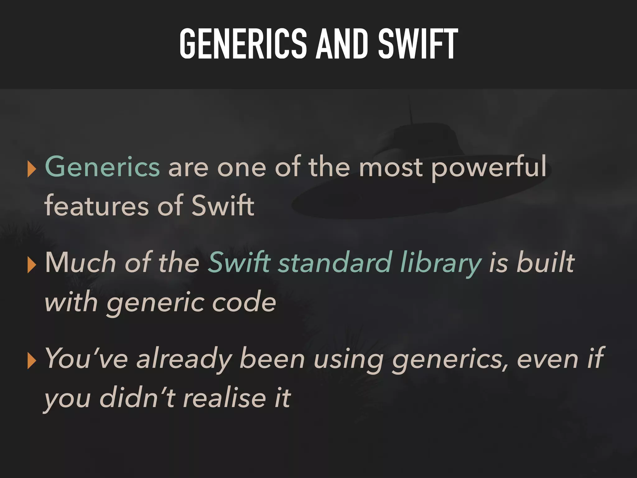 Real World Generics In Swift | PPT