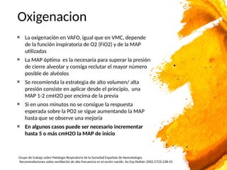 Ventilación mecánica de alta frecuencia en neonatos | PPTX