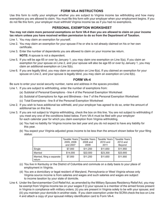 Va Form Va 4 | PDF